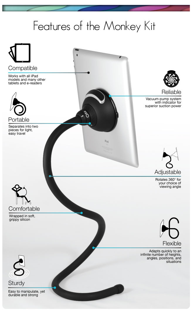 Monkey Kit- Flexible Tablet Positioning System – image 7 – Ebook Friendly
