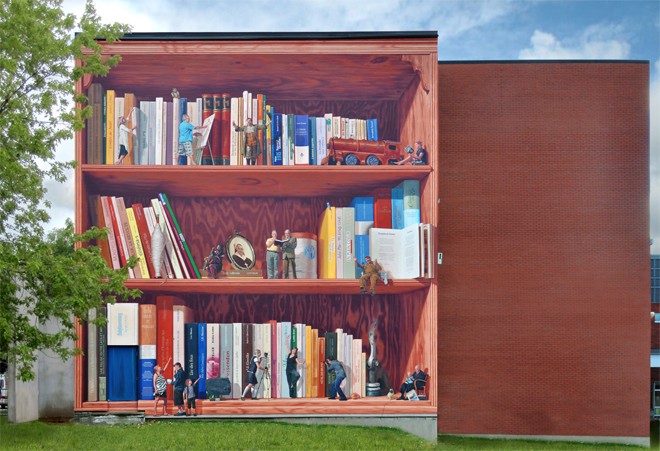 40 examples of street art and murals about books, libraries, and reading