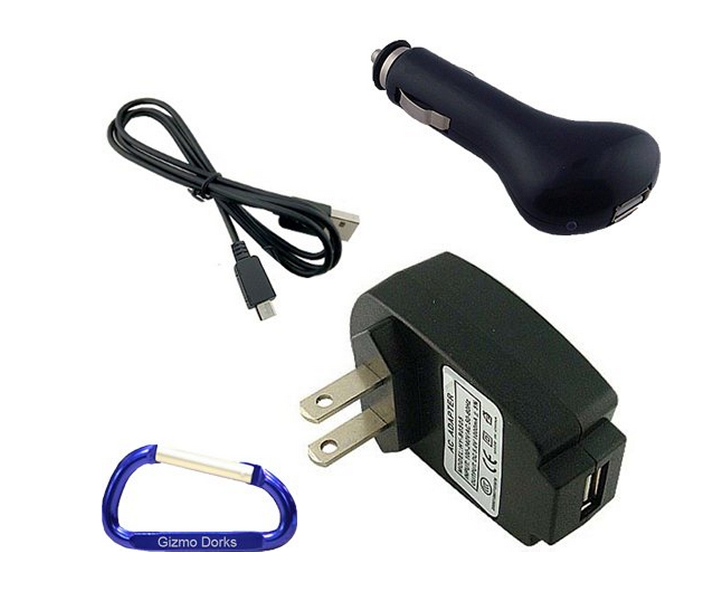 Gizmo Dorks Travel Wall Car Charger Bundle for Kobo Glo – Ebook Friendly