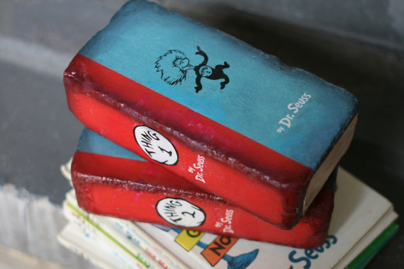 Repurposed brick bookend – Dr. Seuss – Ebook Friendly