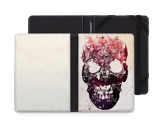 Caseable “Floral Skull” Cover for Kobo Glo – Ebook Friendly