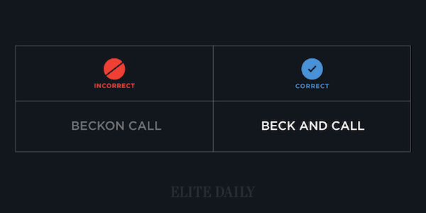 Common English phrases – Beck and call – Ebook Friendly