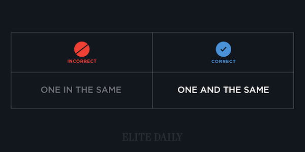 Common English phrases – One and the same – Ebook Friendly