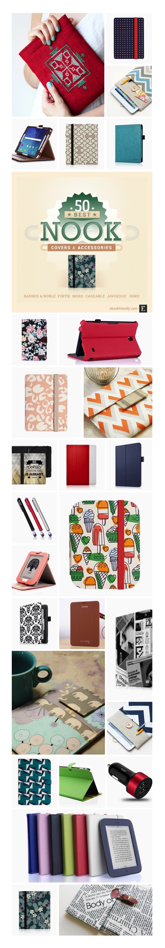 Best Nook case covers and accessories #infographic – Ebook Friendly