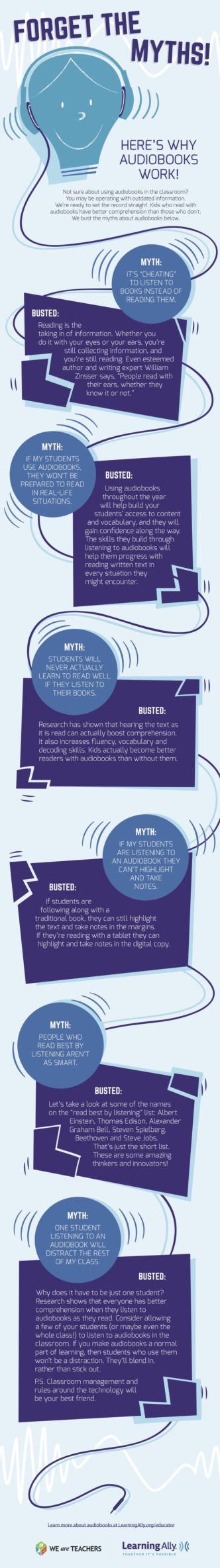 5 infographics that depict the benefits of audiobooks