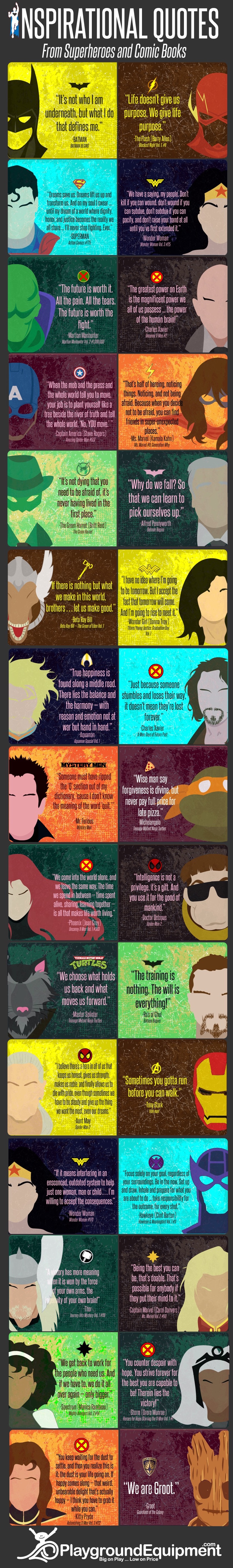 Inspirational quotes from your favorite comic books #infographic ...