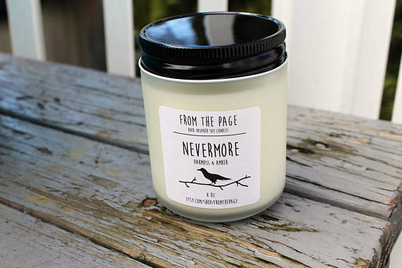 Edgar Allan Poe “Nevermore” Scented Candle – Ebook Friendly
