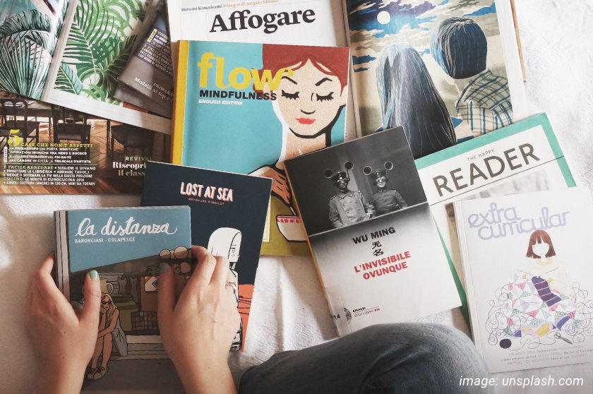 Ongoing – books on bed – Ebook Friendly