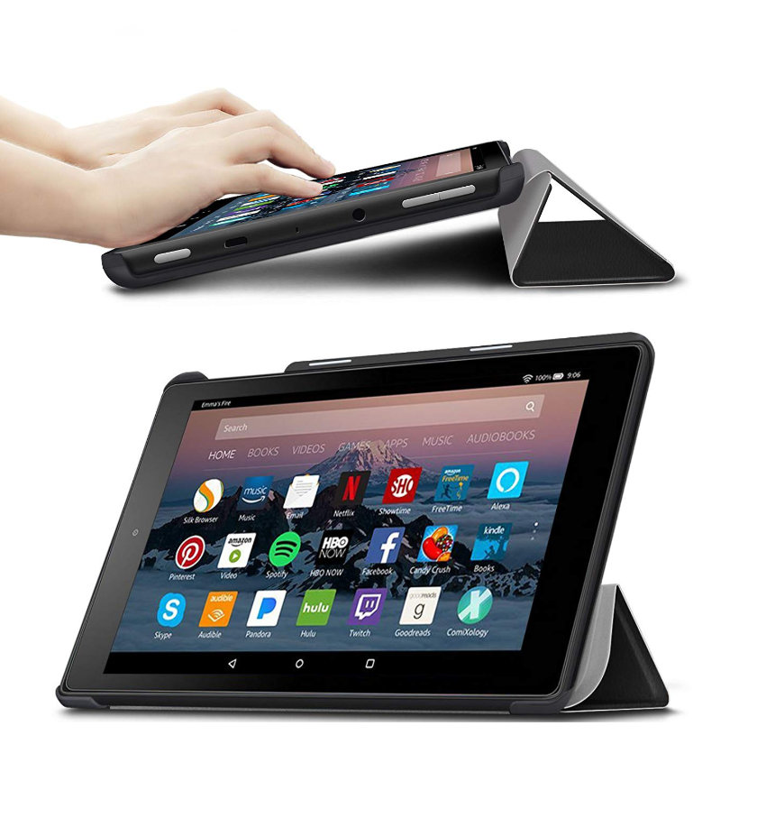Infiland Amazon Fire HD 8 Tri-fold Stand Case – Ebook Friendly