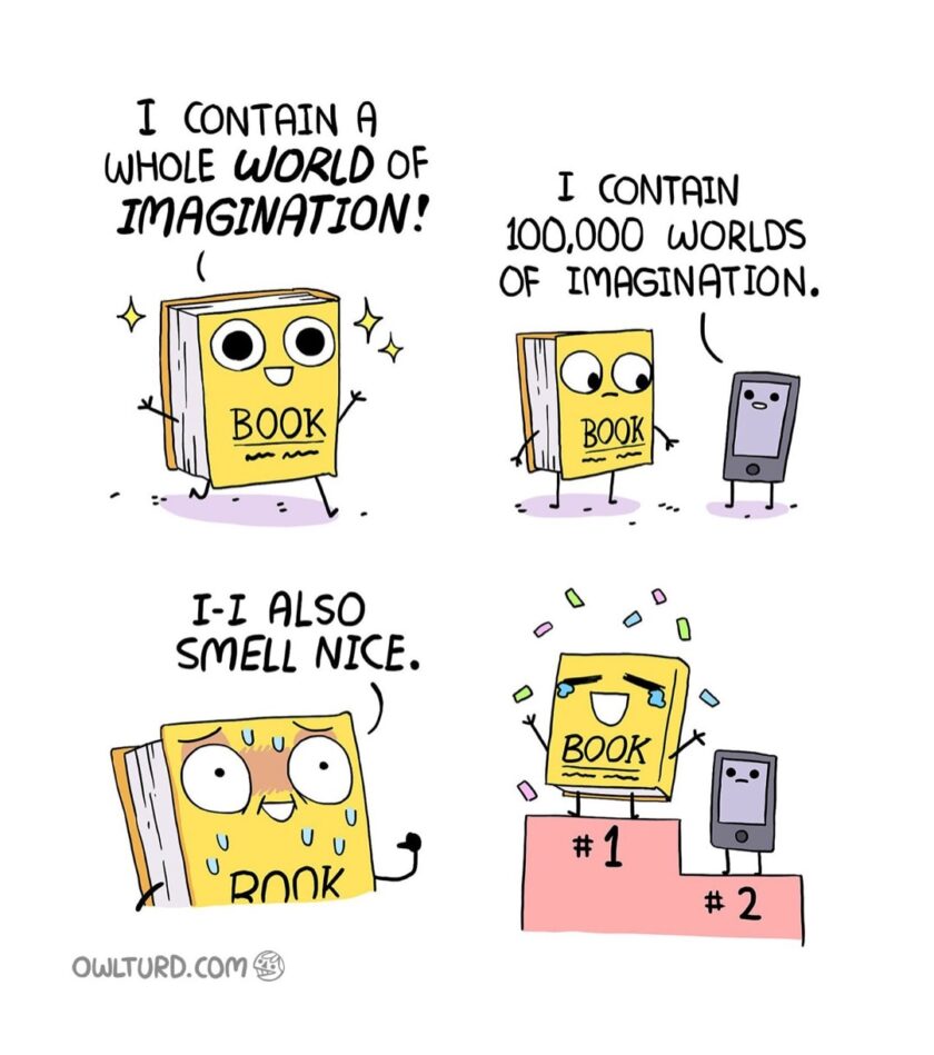 50 clever cartoons for people who love books and reading